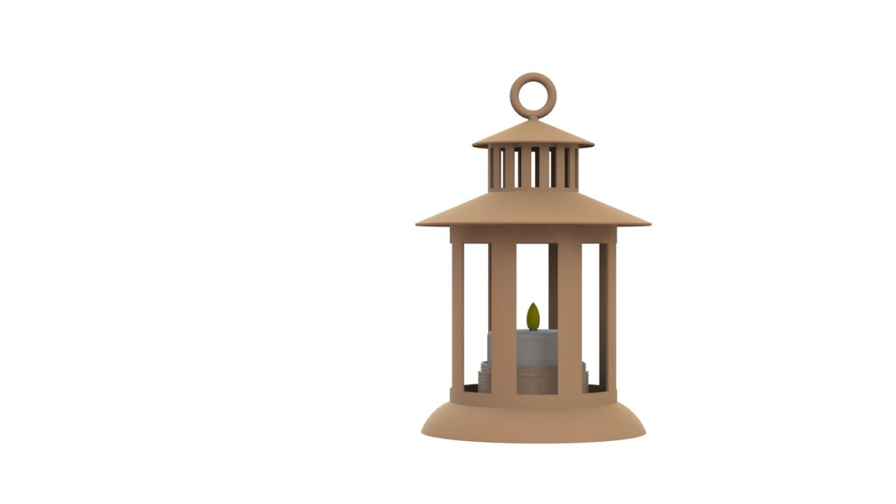 SOLIDWORKS TUTORIAL : CANDLE LANTERN PART 1/2 - YouTube