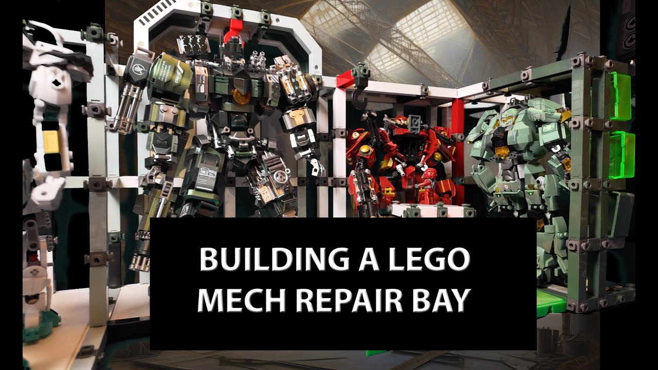 Lego Compatible Mech Repair Bay Build from Constructs - YouTube