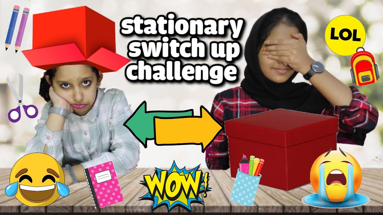 stationary switch up challenge | School stationary switch up | Funny ...