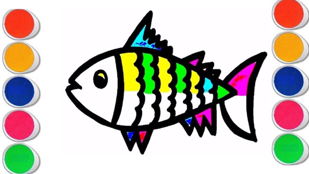 how to draw fish for kids and toddler. @draw &learn with aash - YouTube