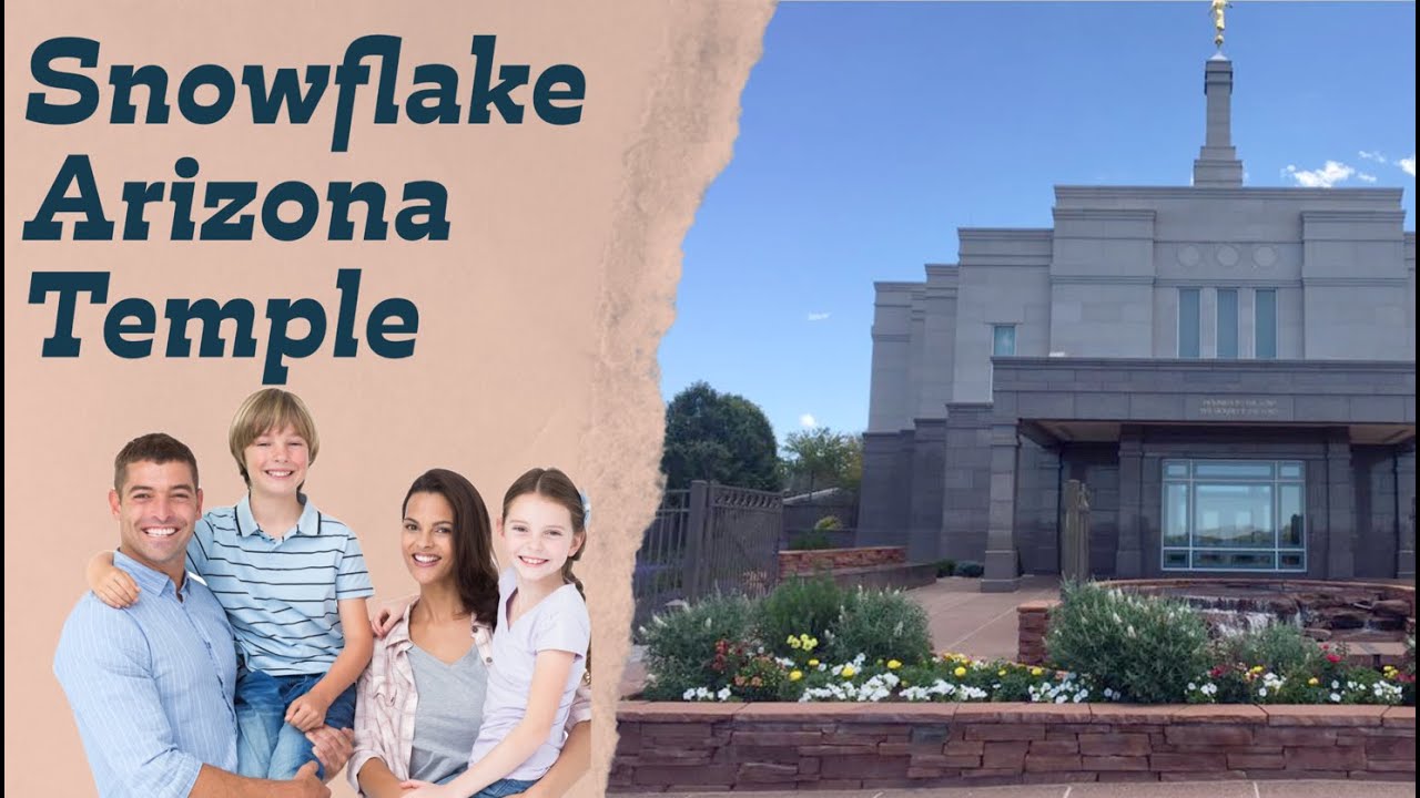 Snowflake Arizona Temple on an autumn night by drone on December 14 ...