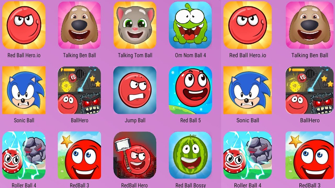 Red Ball Hero,Red Ball 5,Red Ball Bossy,Red Ball 3,Talking Ben Ball,Om ...