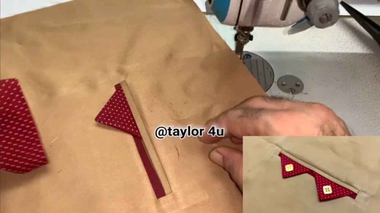 How to sew flap button welt pocket | Pant ki back pocket ka video - YouTube