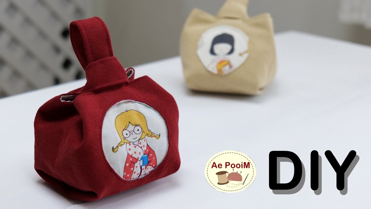 How to make a cute pouch bag - YouTube