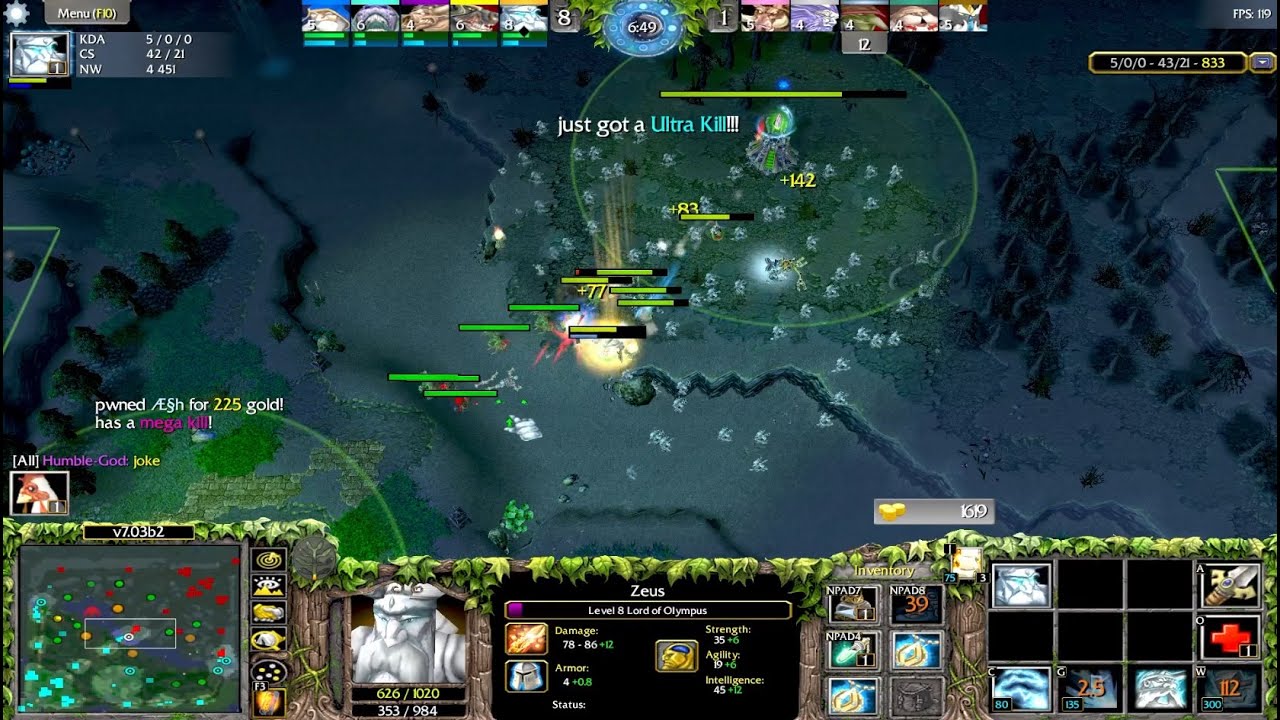 DOTA 1 Zeus Lord Of Olympus Beyond GODLIKE #27 + ULTRA KILL - YouTube