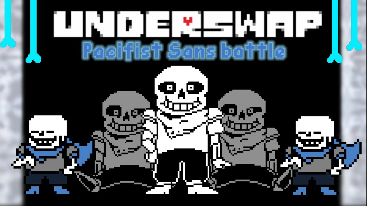 Underswap Pacifist Sans Battle | Battle sprite animation survival ...