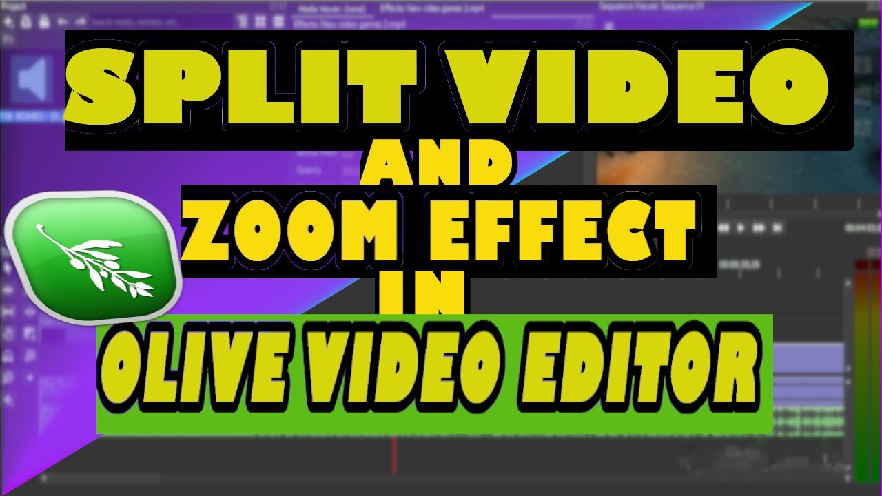 How to SPLIT VIDEO and ZOOM EFFECT in OLIVE VIDEO EDITOR | Olive Video ...