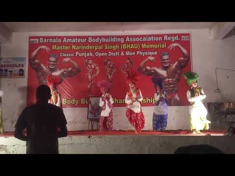 VCS Unior  Bhangra Team Performed  Master Narinder Pal Singh Mr. Punjab & Open Mr. Barnala Body Buil