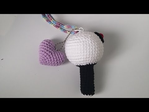 crochet BTS Army Bomb keychain for beginners and easy