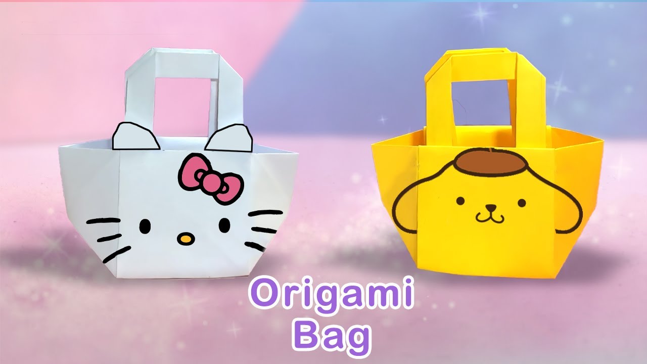Kawaii Explosion! DIY Hello Kitty & Pompompurin Origami Paper Bags ...