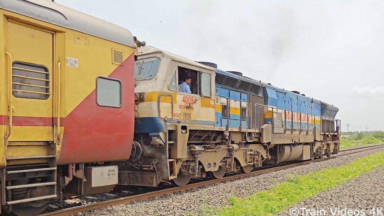 Perfect Train Crossing | WDP4D vs WDP4B Trains | Train Videos Indian ...