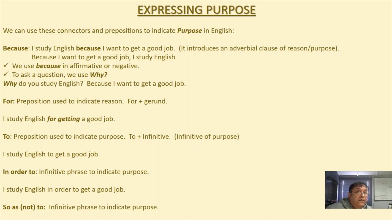 Expressing Purpose - YouTube