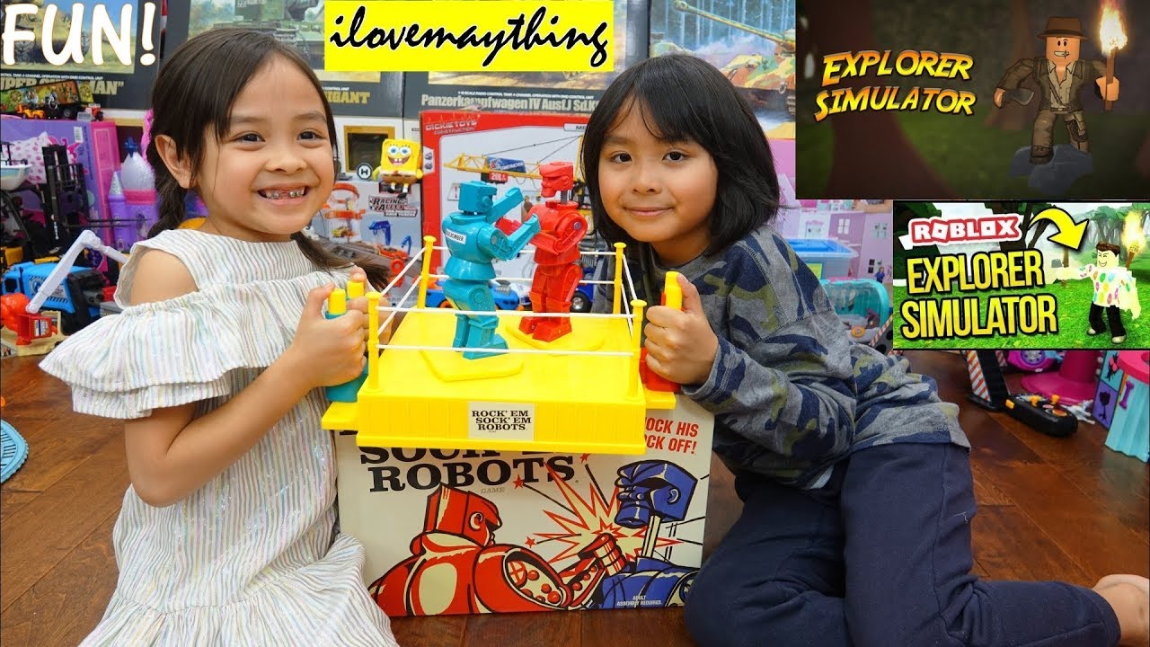 Toy Channel: Family Board Game Playtime, Boxing Robots. Kids Playing ...
