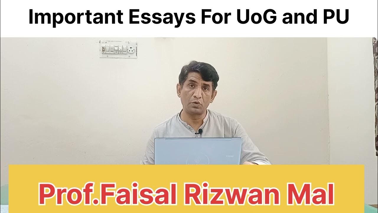 UOG,PU,UOS ADP 2 Important essays|Prof.Faisal Rizwan Mal - YouTube