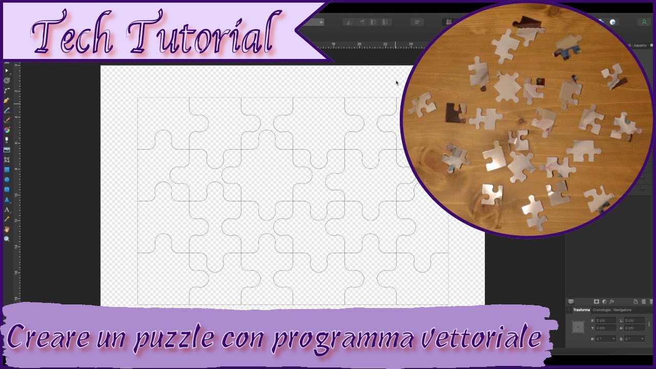 Mia-OH! TECH Tutorial | Creare un puzzle vettoriale per cricut maker ...