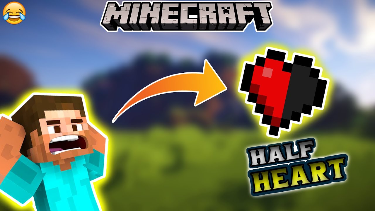 Half Heart Challenge In Minecraft - YouTube
