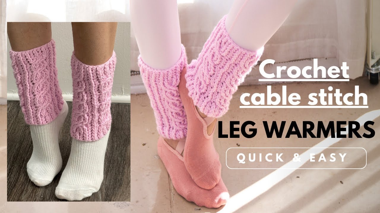 CABLE STITCH LEG WARMERS. Quick and easy crochet tutorial - YouTube