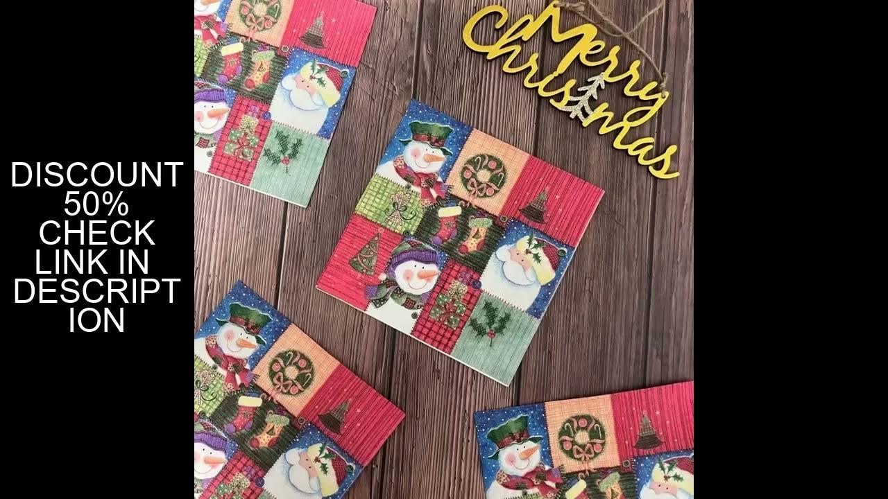 20pcs 33cm 2-Ply Christmas Party Decoration Paper Christmas Stocking ...