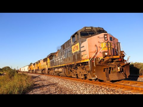 UP 6378 Patched SP leading MNLLF through West Point, TX - YouTube