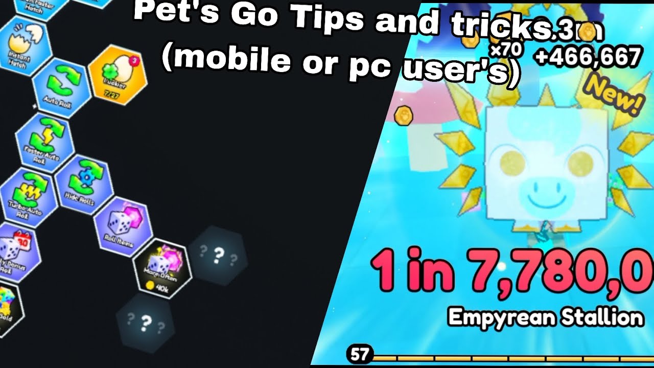 Tips and tricks for pet's Go for mobile or pc user's l Roblox - YouTube