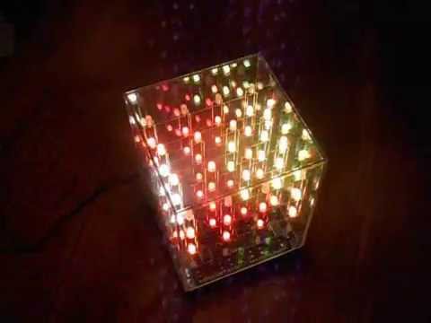 Hypnocube Animated LED Cube 4Cube in use (isometric view) - YouTube