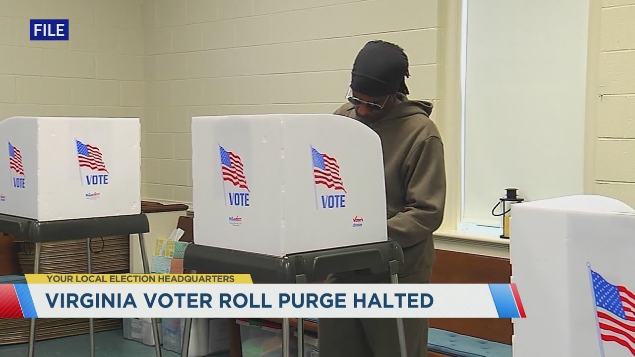Virginia voter roll purge halted - YouTube