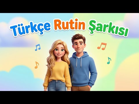 Türkçe Günlük Rutin Şarkısı 🎵 | A1-A2 Seviye Türkçe Öğreniyorum
