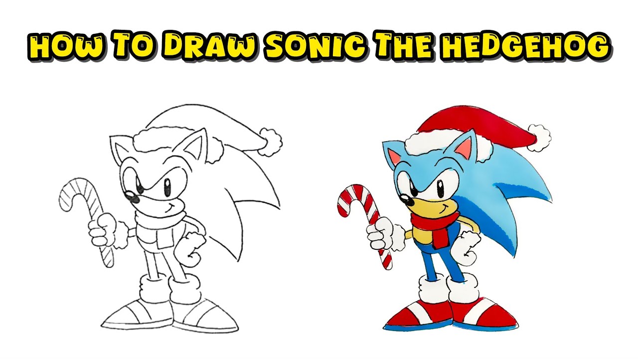 How to Draw Sonic the Hedgehog – Game Character Drawing for Beginners ...