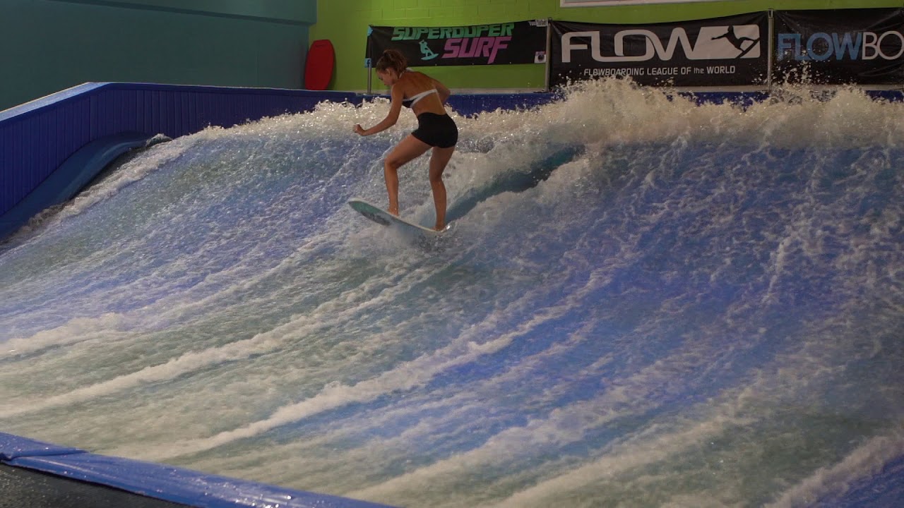 Womens Flowboard on the FlowRider FLOW Tour in Ogden Utah - YouTube