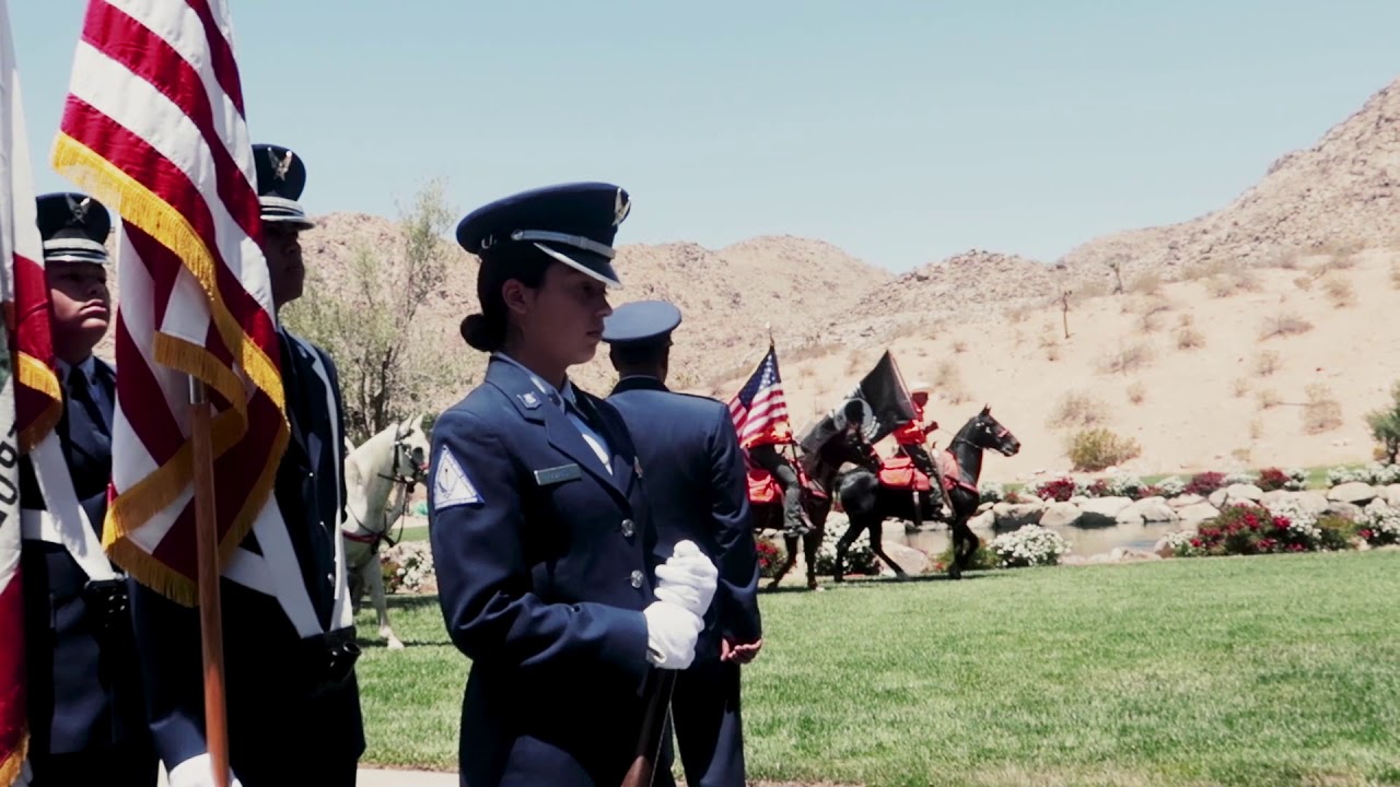 Cadets perform a color guard during Memorial Day | Sunset Hills ...
