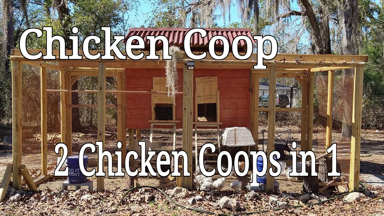 Large Double Sided Chicken Coop - YouTube