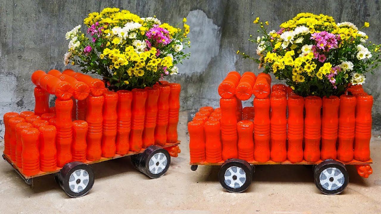 How To Make Amazing Car Pots Garden with Plastic Bottles Garden Ideas ...