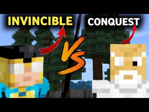 INVINCIBLE 🆚 CONQUEST in minecraft pvp area/stadium 🏟 - YouTube