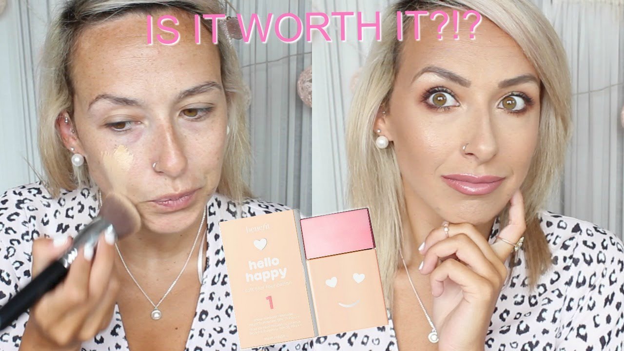 TESTING NEW BENEFIT HELLO HAPPY FOUNDATION..+ 9 HOUR WEAR TEST ...