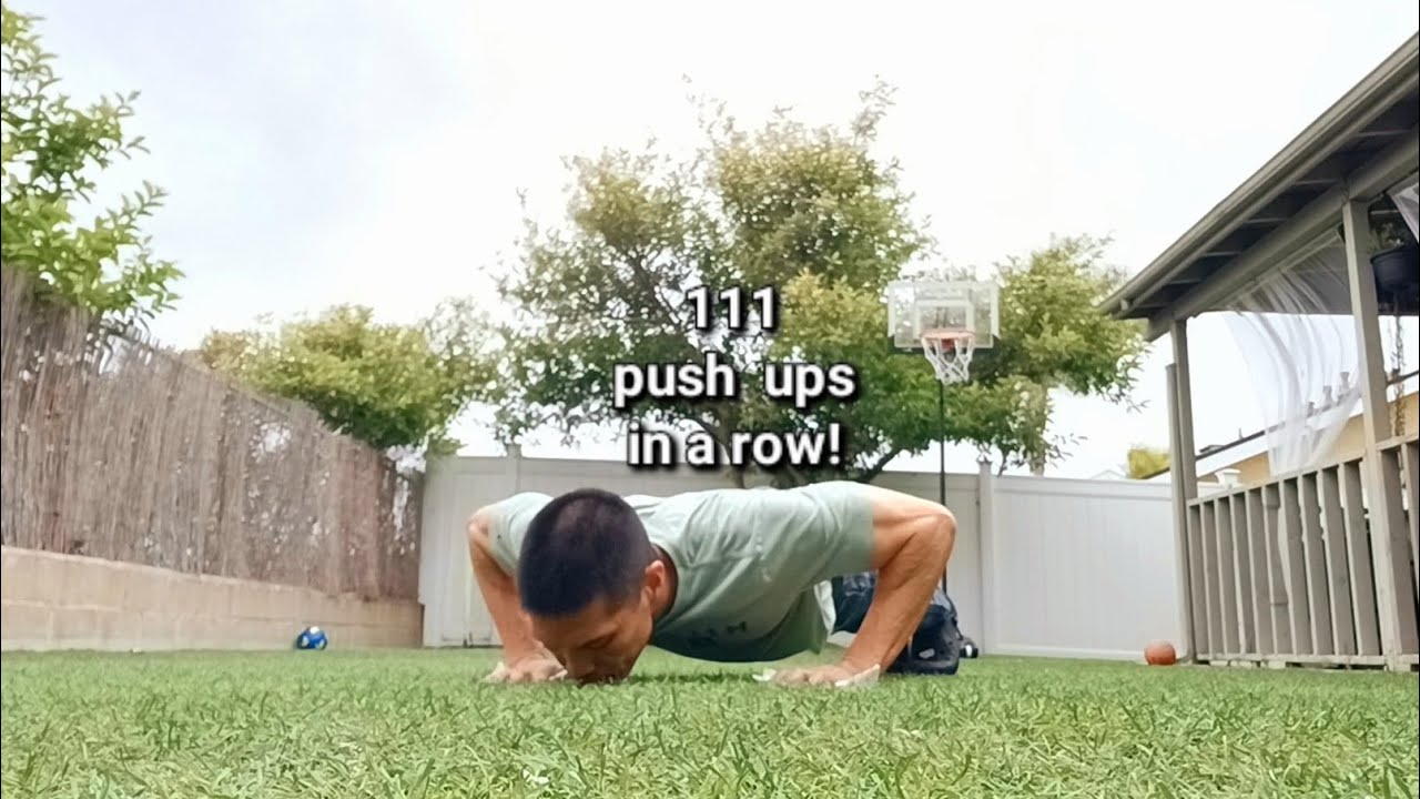 111 full range of motion push ups in a row! - YouTube