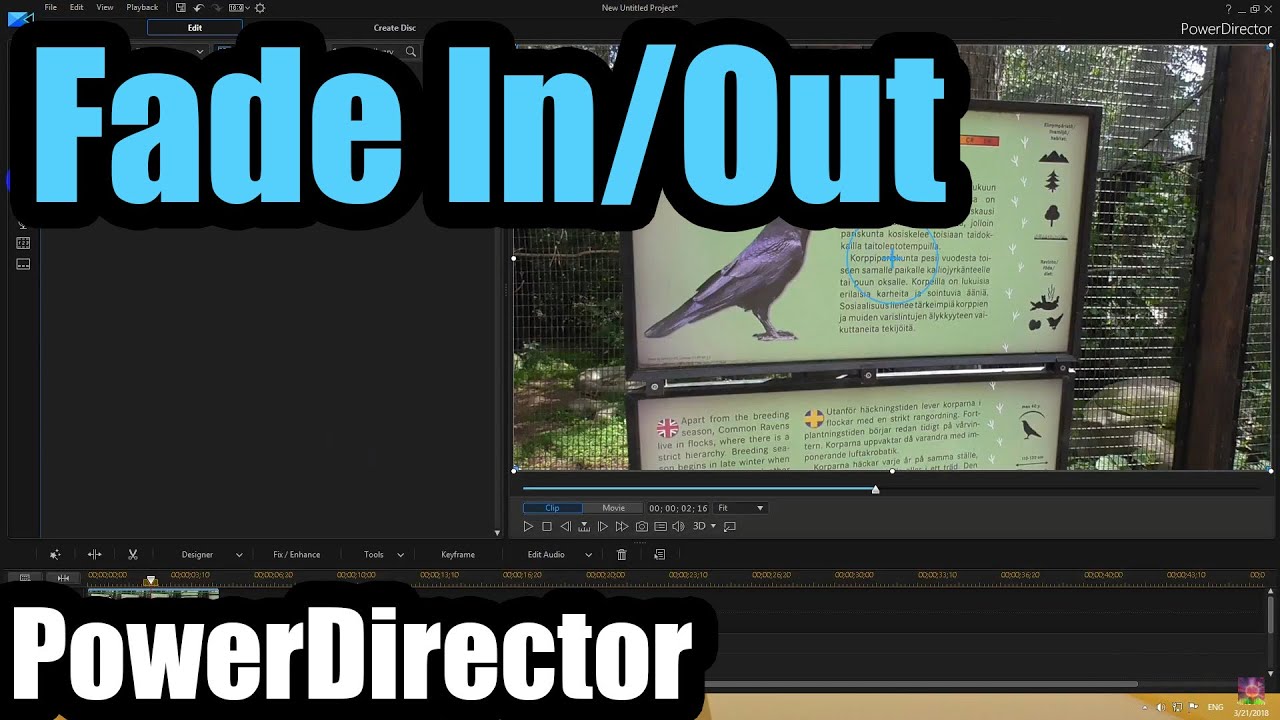 How to Fade In/Out Audio & Video (PowerDirector, Transition & Keyframes ...