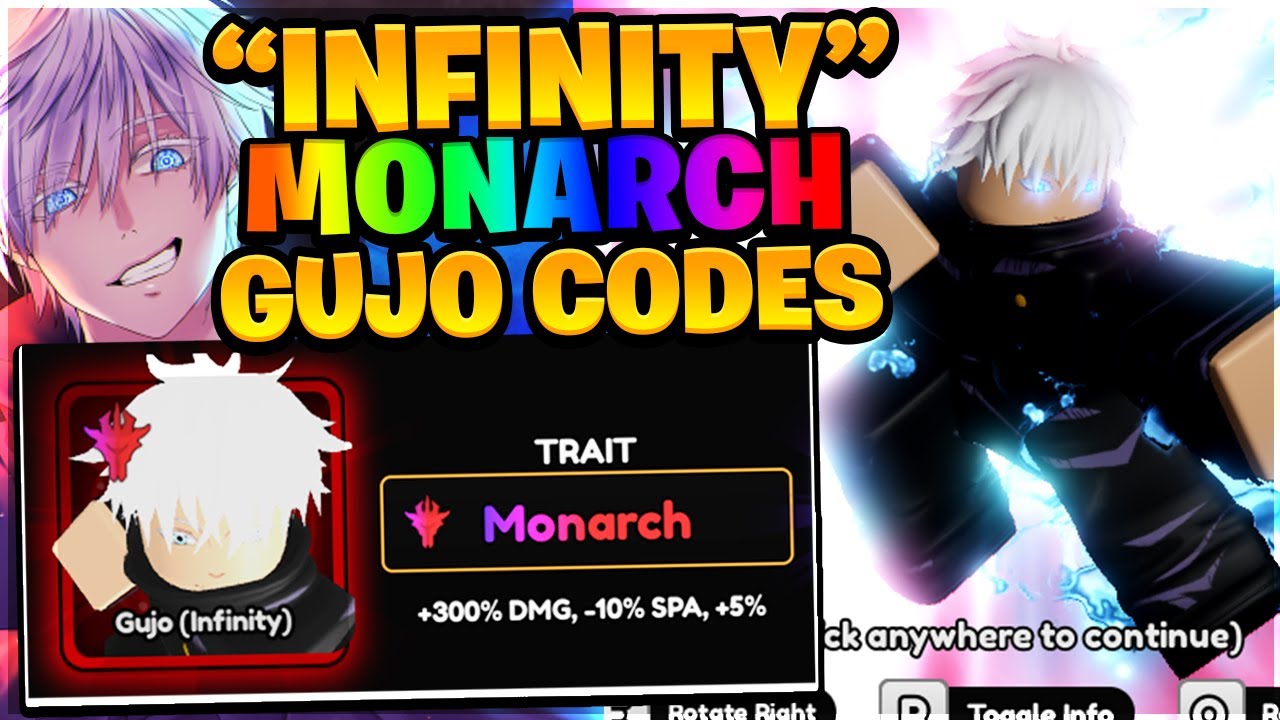 MONARCH Gujo "Infinity" Evolution Codes! Anime Vanguards Roblox - YouTube