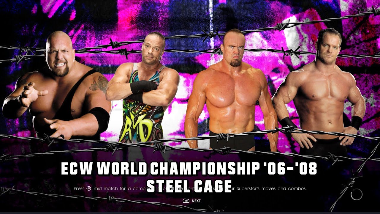 WWE2K22 | ECW | Title Steel Cage | Big Show vs Snitsky vs RVD vs Benoit ...