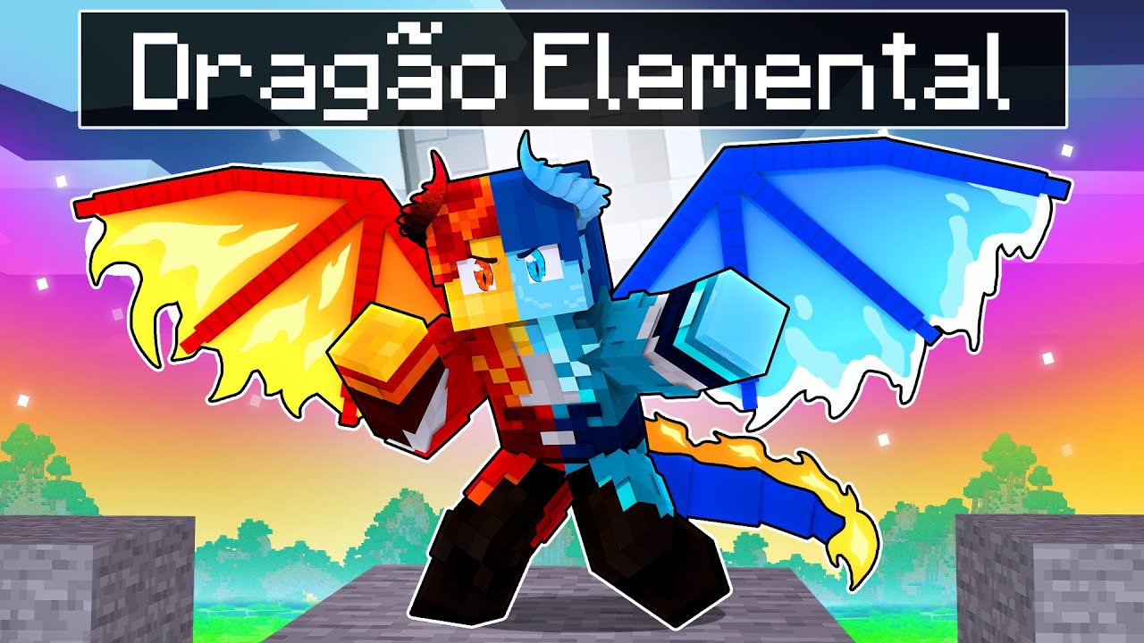 Jogando como um DRAGÃO ELEMENTAL no Minecraft - YouTube