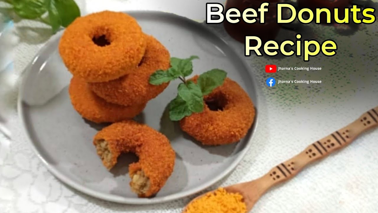 গরুর মাংসের ডোনাট রেসিপি। Beef donut/donuts Recipe। How to make beef ...