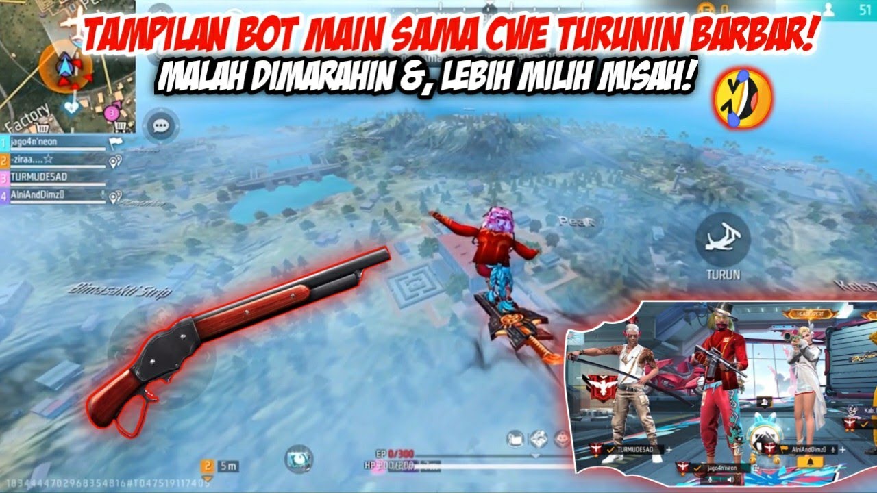 DIMARAHIN CWE INI KARNA TURUN BARBAR?! DIKIRA BAKAL TUSUN UJUNGNYA DIA MALU KARNA BOOYAH KILL 1 ...