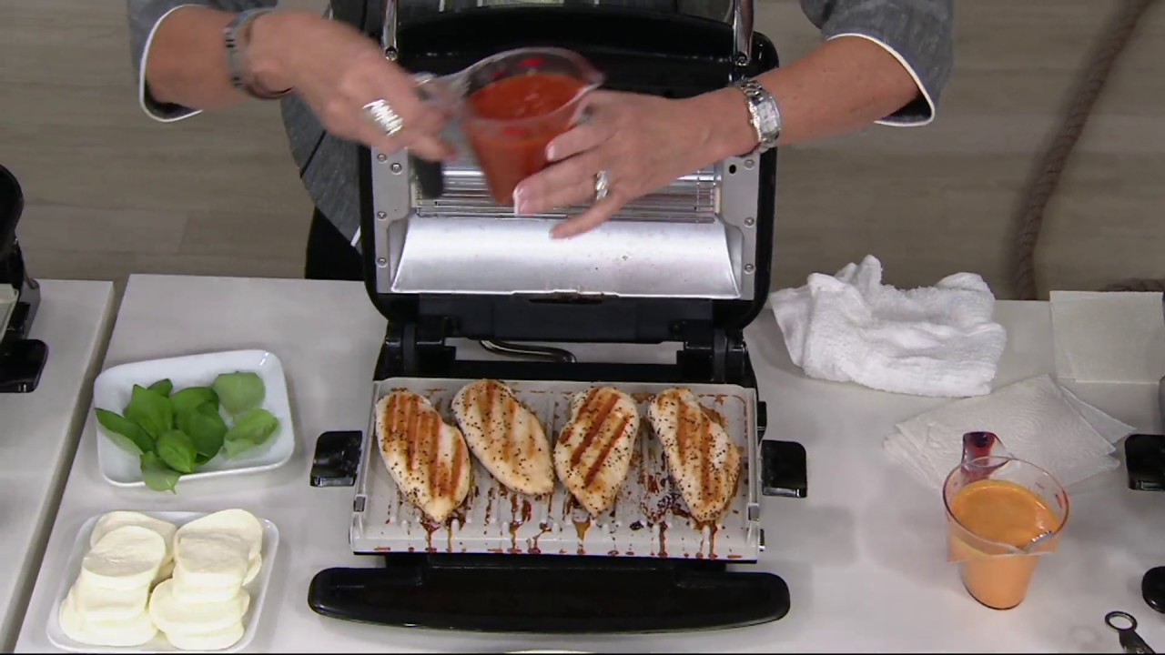 George Foreman 5 Serving Grill & Broil w/ 5 Nonstick Plates on QVC ...