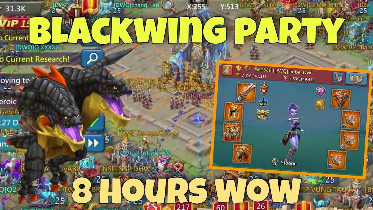 Lords Mobile - BLACKWING PARTY. Piloting Liubei account on WOW K888 ...