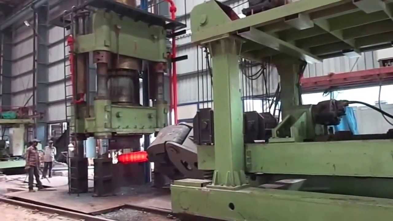 1250 ton hydraulic open die forging press working in india - YouTube