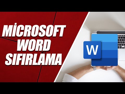 MİCROSOFT WORD VARSAYILAN AYARLARA SIFIRLAMA