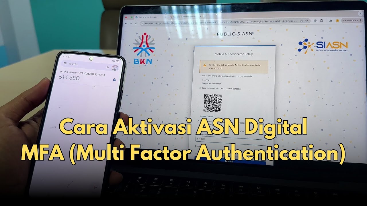 Cara Aktivasi dan Login ASN Digital dengan MFA (Multi Factor Authentication) di Platform BKN ...