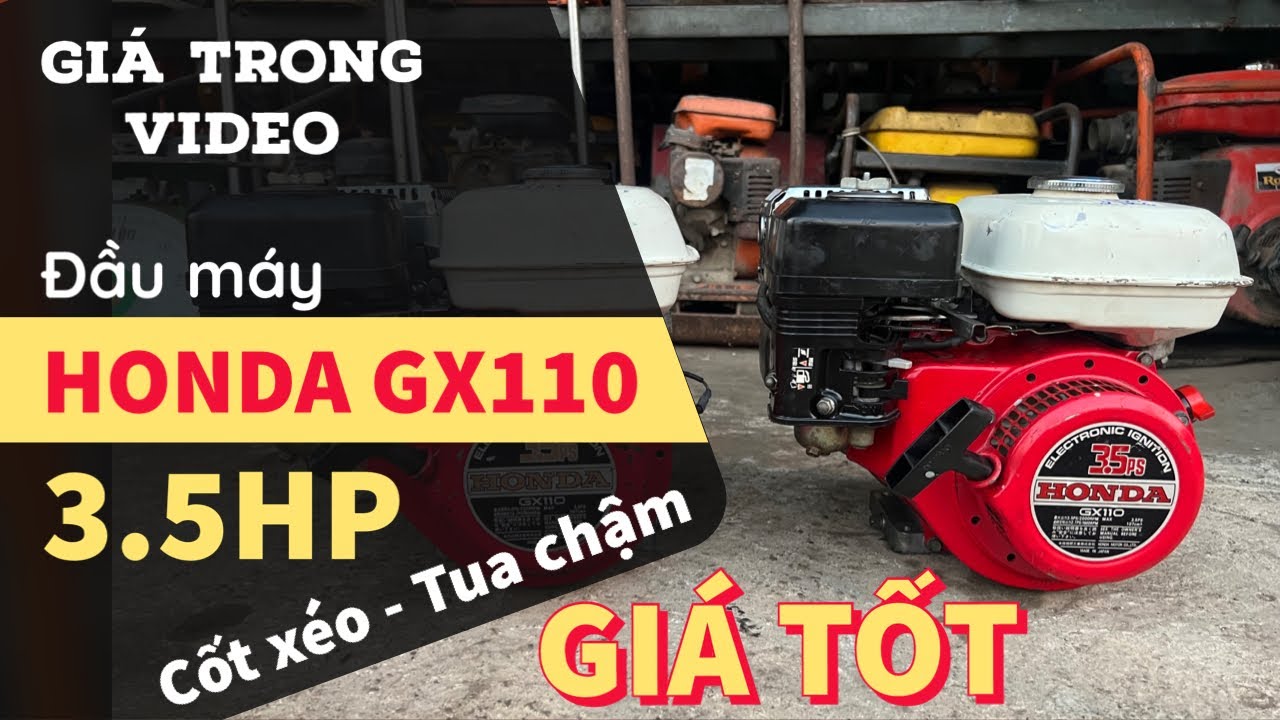 Đầu máy nổ Nhật bãi Honda GX110 3.5HP cốt xéo. Zin Nhật hoạt động trơn ...