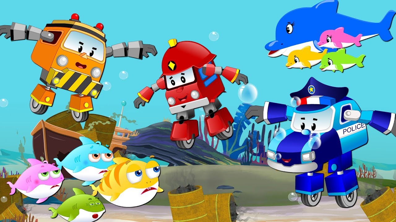 Super5 Squad Rescue Team on a Mission to Save Baby Fish | Kids Cars ...