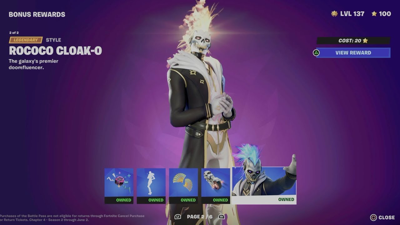 How to Unlock Rococo Cloak-O Skin Style in Fortnite | Battle Pass Bonus ...