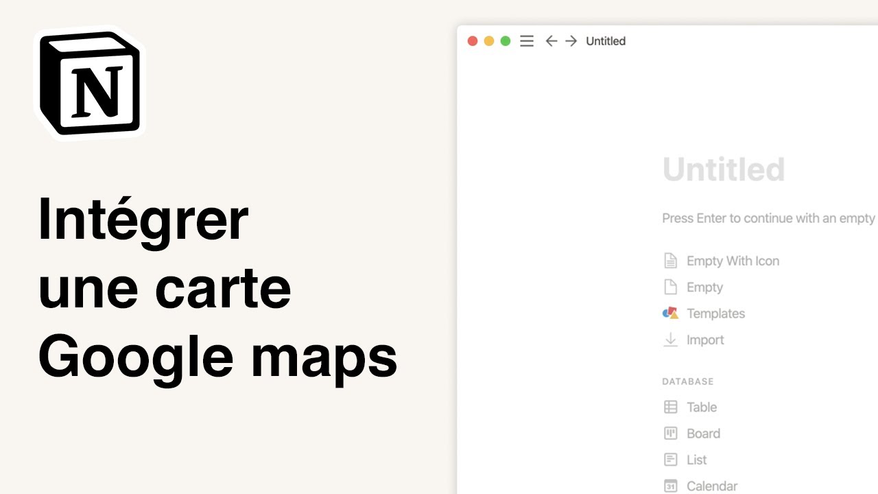 Comment Intégrer Google Maps sur Notion ? (Tuto Notion) - YouTube